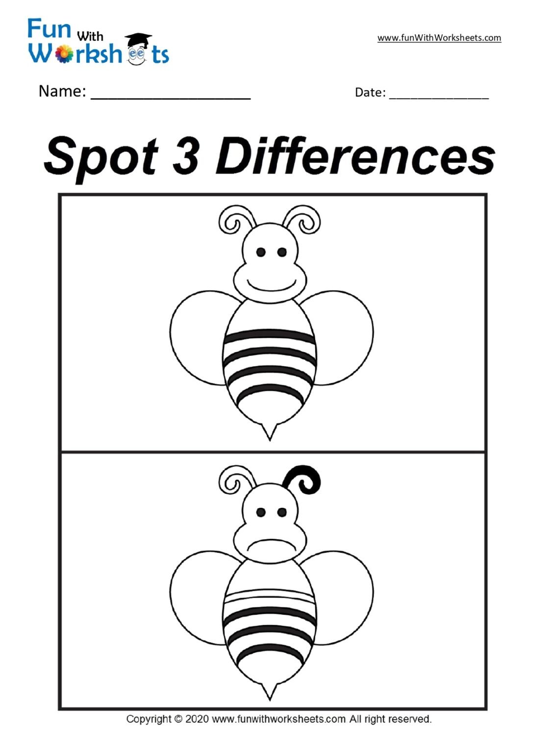 Spot the Difference | 15 Puzzles | Instant Download | Funwithworksheets