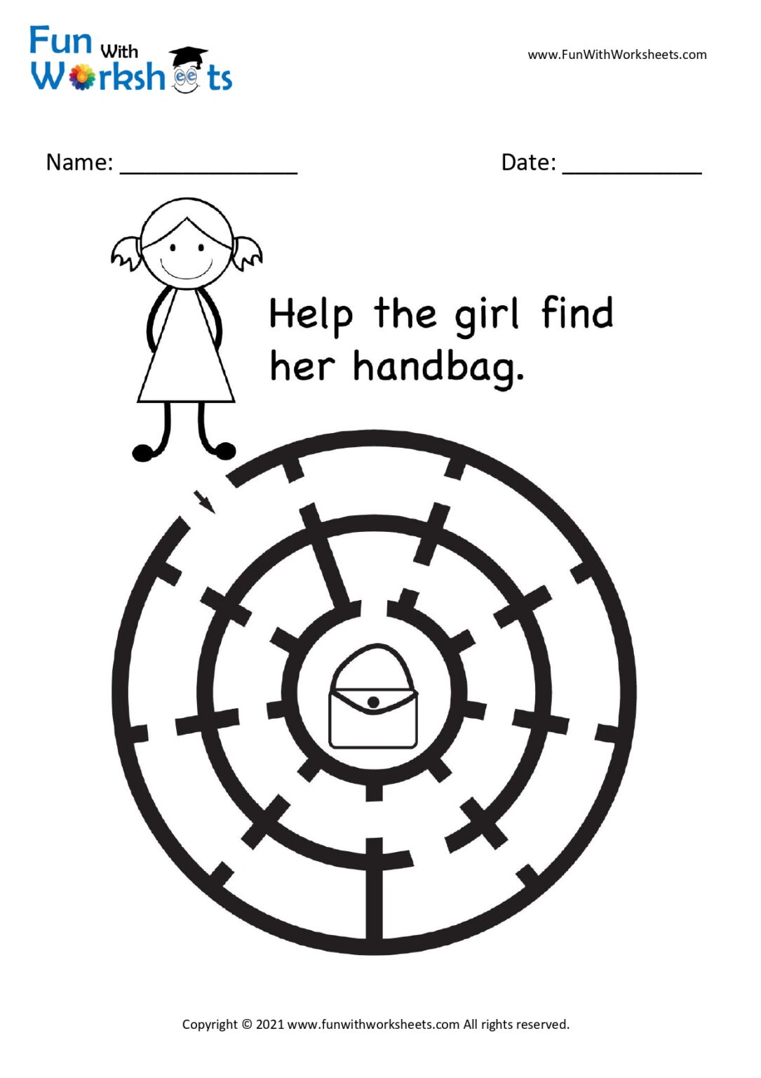 Maze Brain Teaser 4 - free printable worksheets