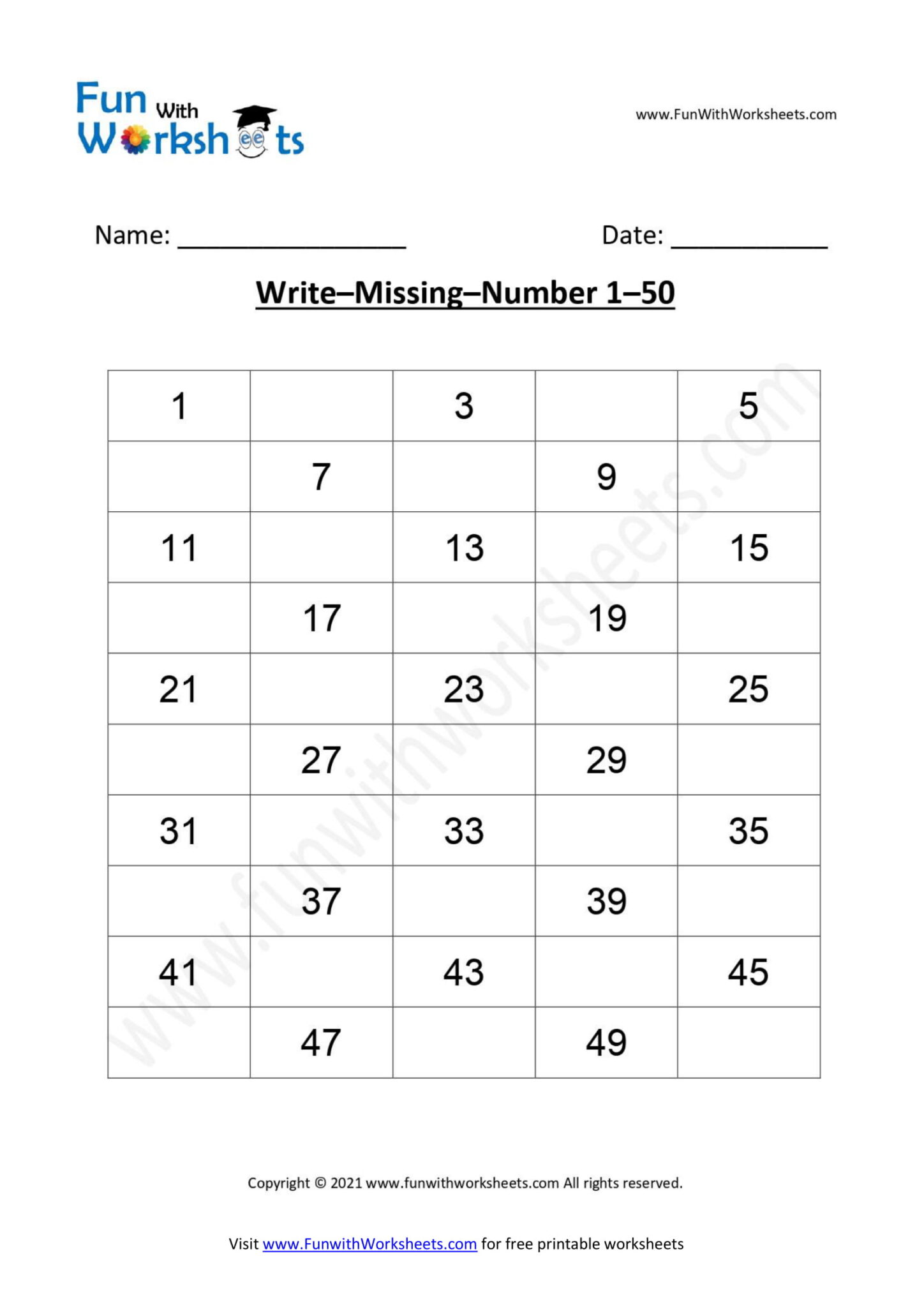Simple Counting Practice Worksheets - Free Printable Worksheets